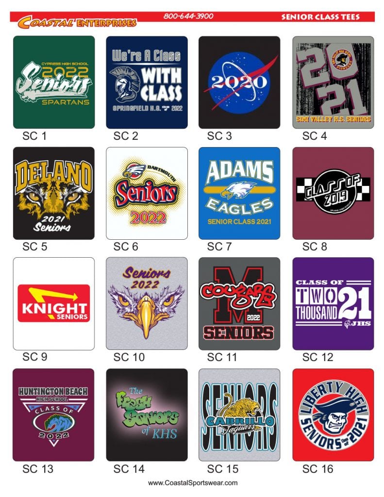 Senior-Grad Class Designs - PE Clothes & PE Uniforms | Coastal Enterprises